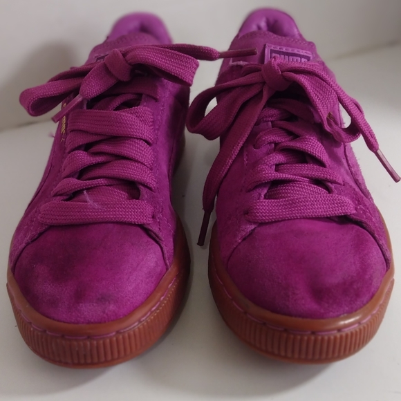 Puma | Shoes | Puma Purple Suede Sneaker | Poshmark